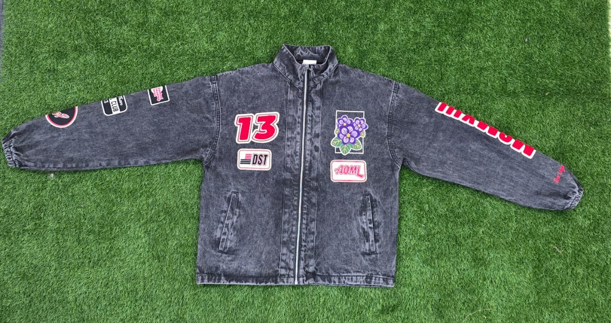 Oversized Denim DST MCMXIII Torch of Wisdom Jacket – Thee Legacy Continues