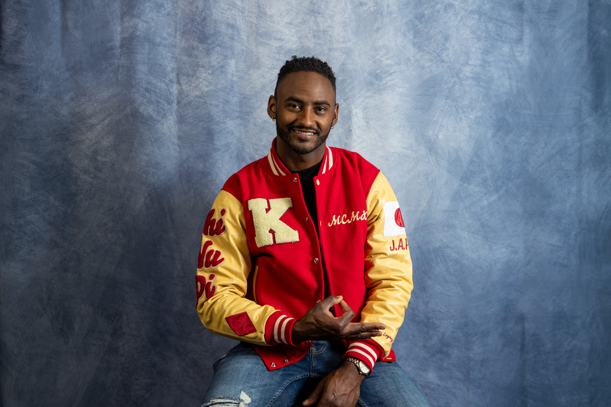 Frat So Nice, Named It Twice Leather Varsity Jacket – Thee Legacy Continues