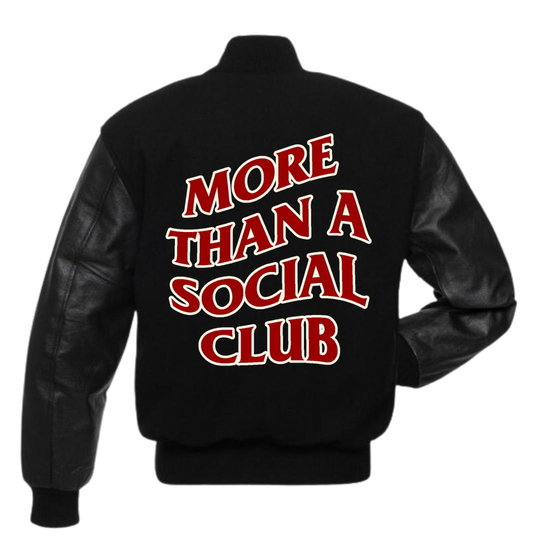 Black More Than A Social Club Traditional Length Jacket – Thee Legacy ...