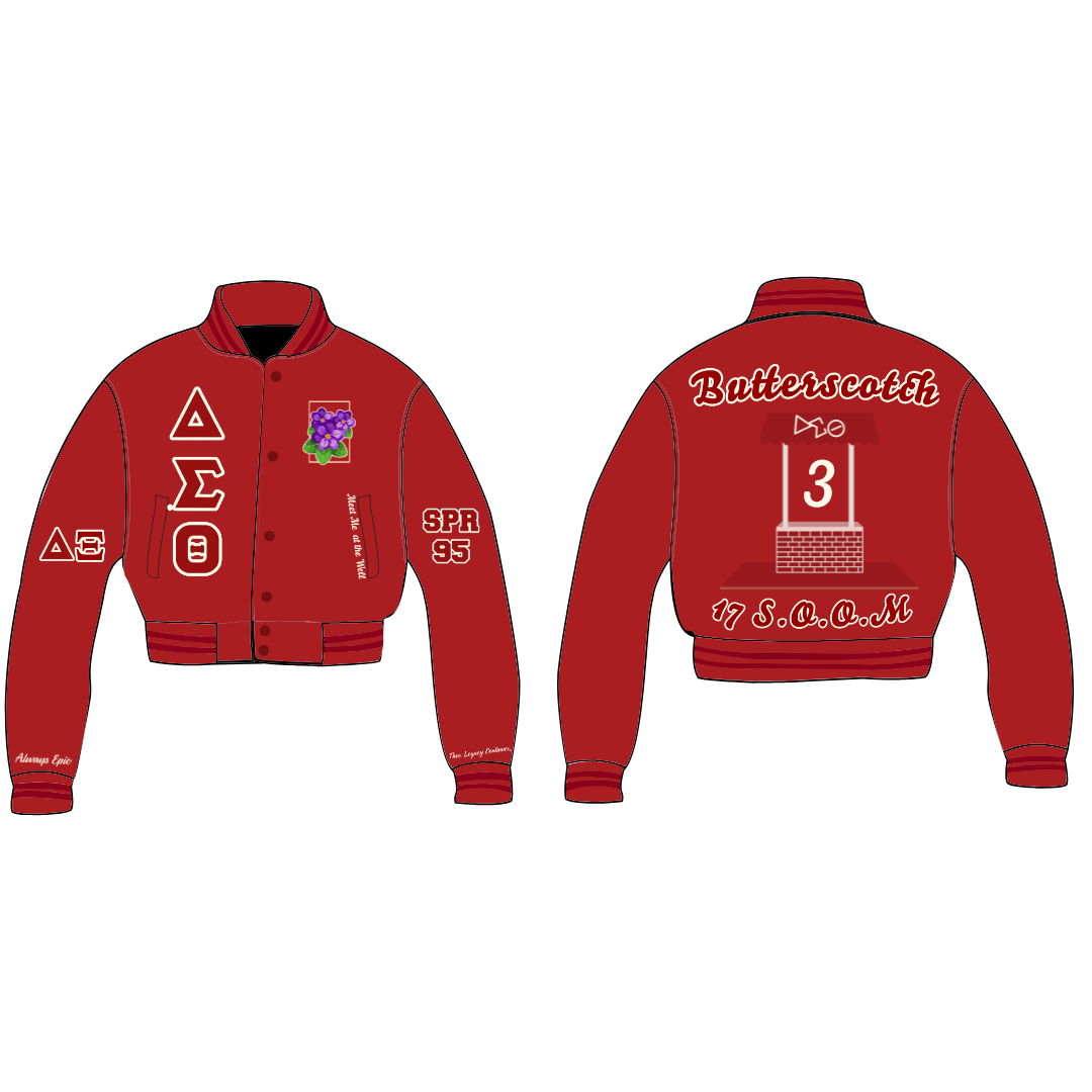 Delta Xi Spr 95 Traditional Length Matte Bomber – Thee Legacy Continues