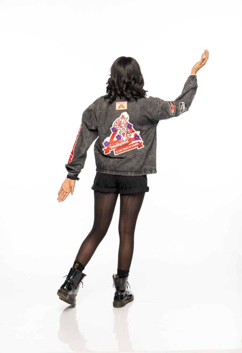 Oversized Denim DST MCMXIII Torch of Wisdom Jacket – Thee Legacy Continues